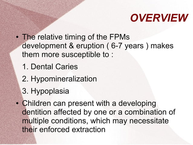 Extraction Of The First Permanent Molar | ODP | Dental Health ...
