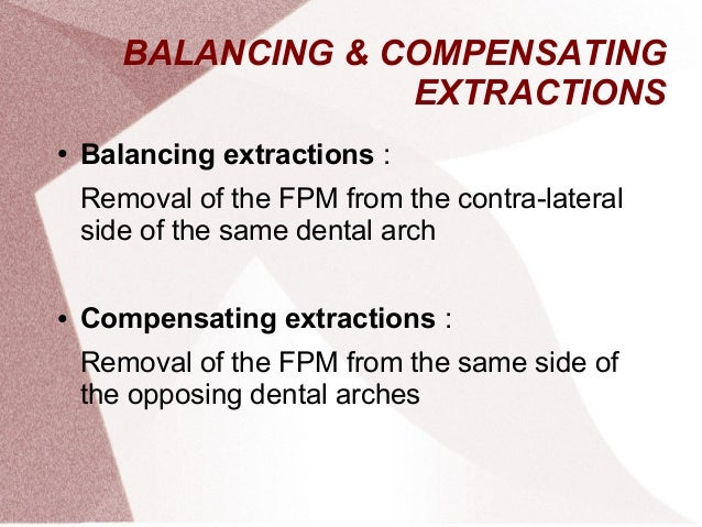 Extraction Of The First Permanent Molar