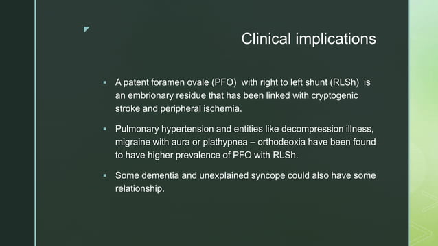Patent foramen ovale | PPTX | Heart and Cardiovascular Diseases ...