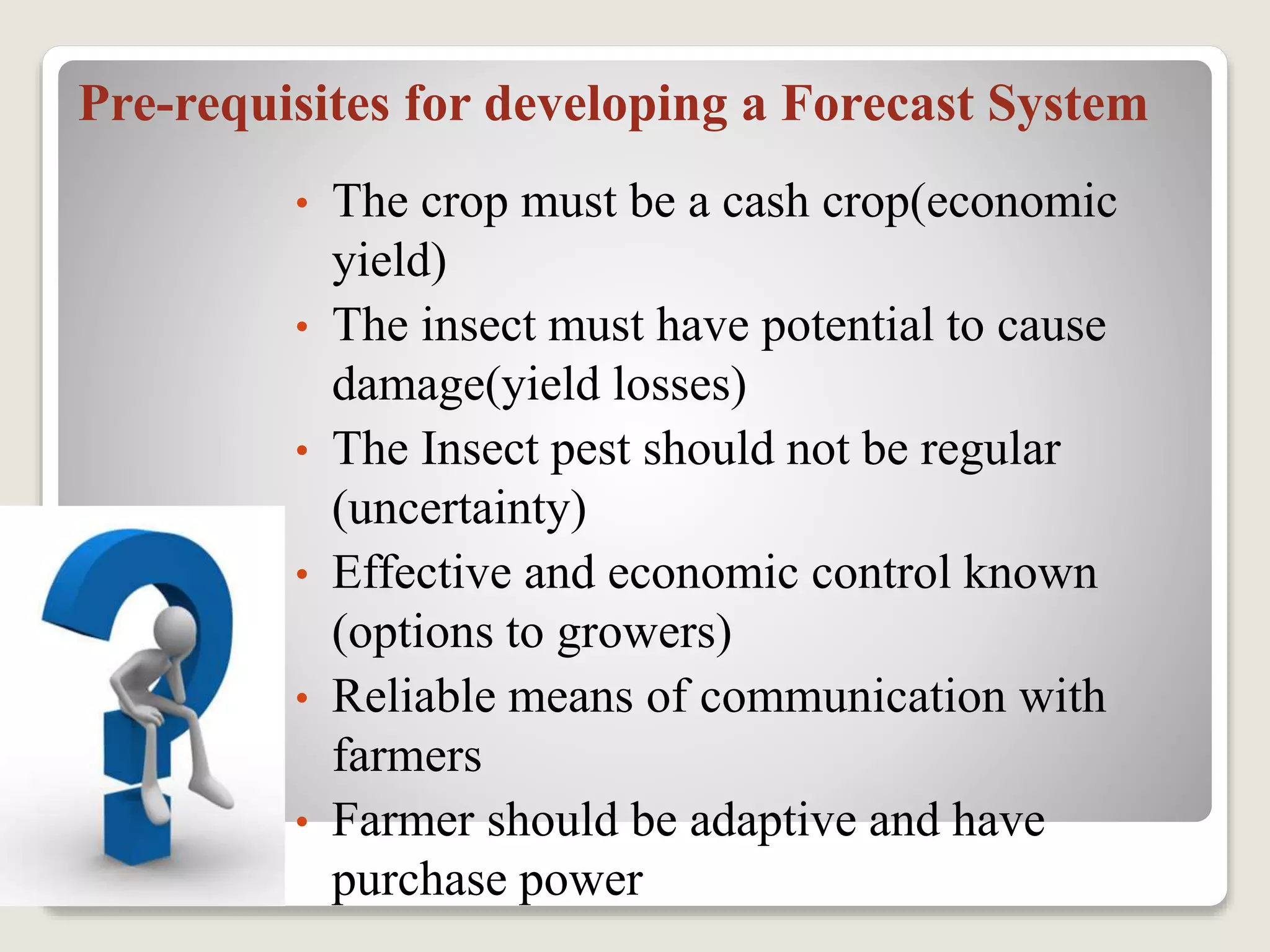forecasting model for insect pest | PPTX