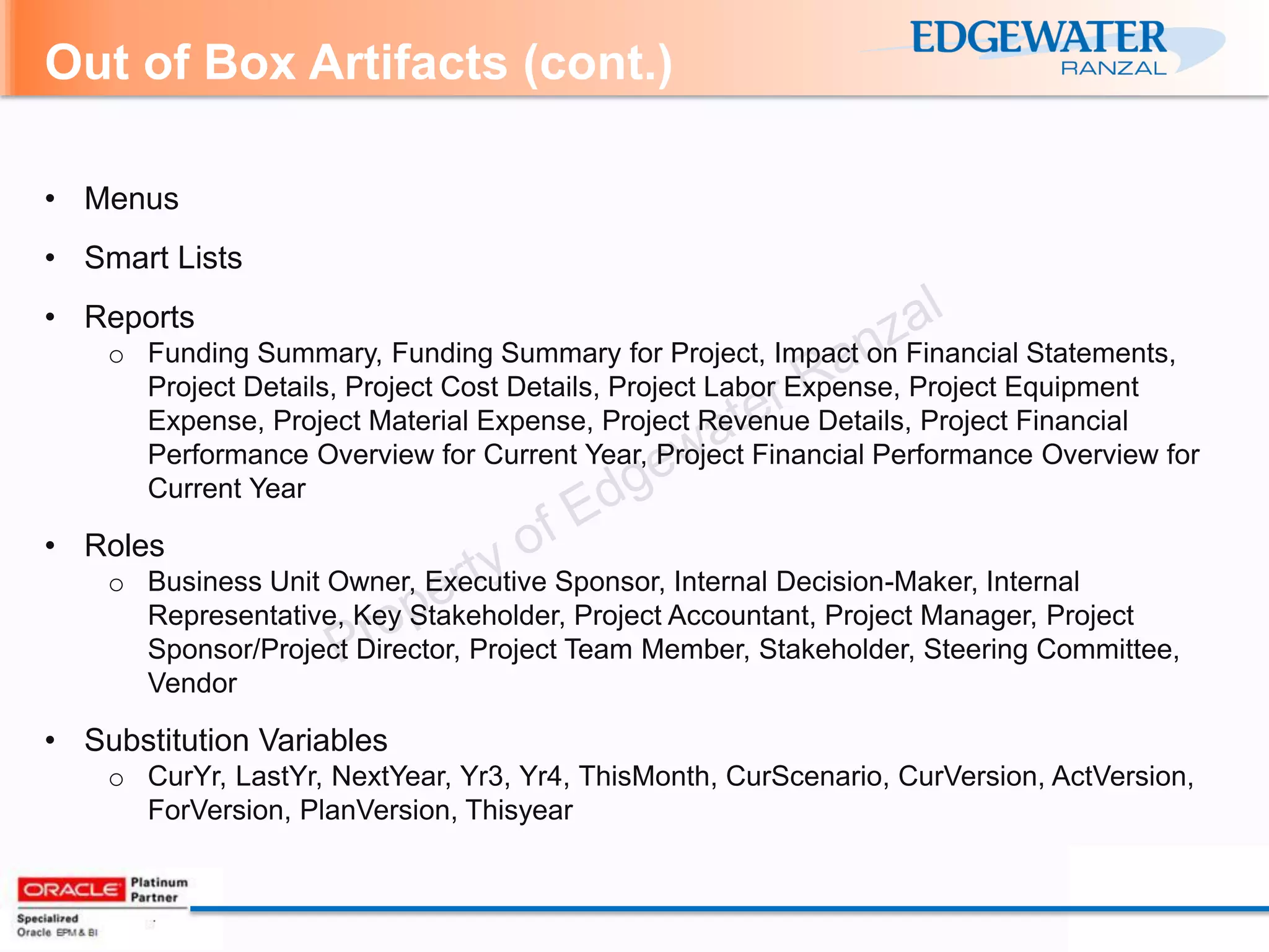 Oracle EPM Project Financial Planning (PFP) – A First Look | PDF