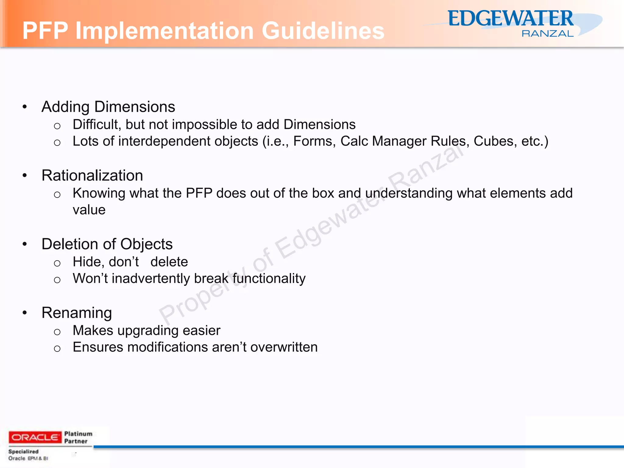 Oracle EPM Project Financial Planning (PFP) – A First Look | PDF