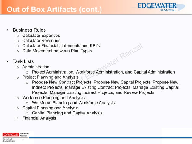 Oracle EPM Project Financial Planning (PFP) – A First Look | PDF