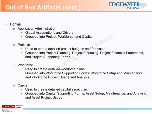 Oracle EPM Project Financial Planning (PFP) – A First Look | PDF