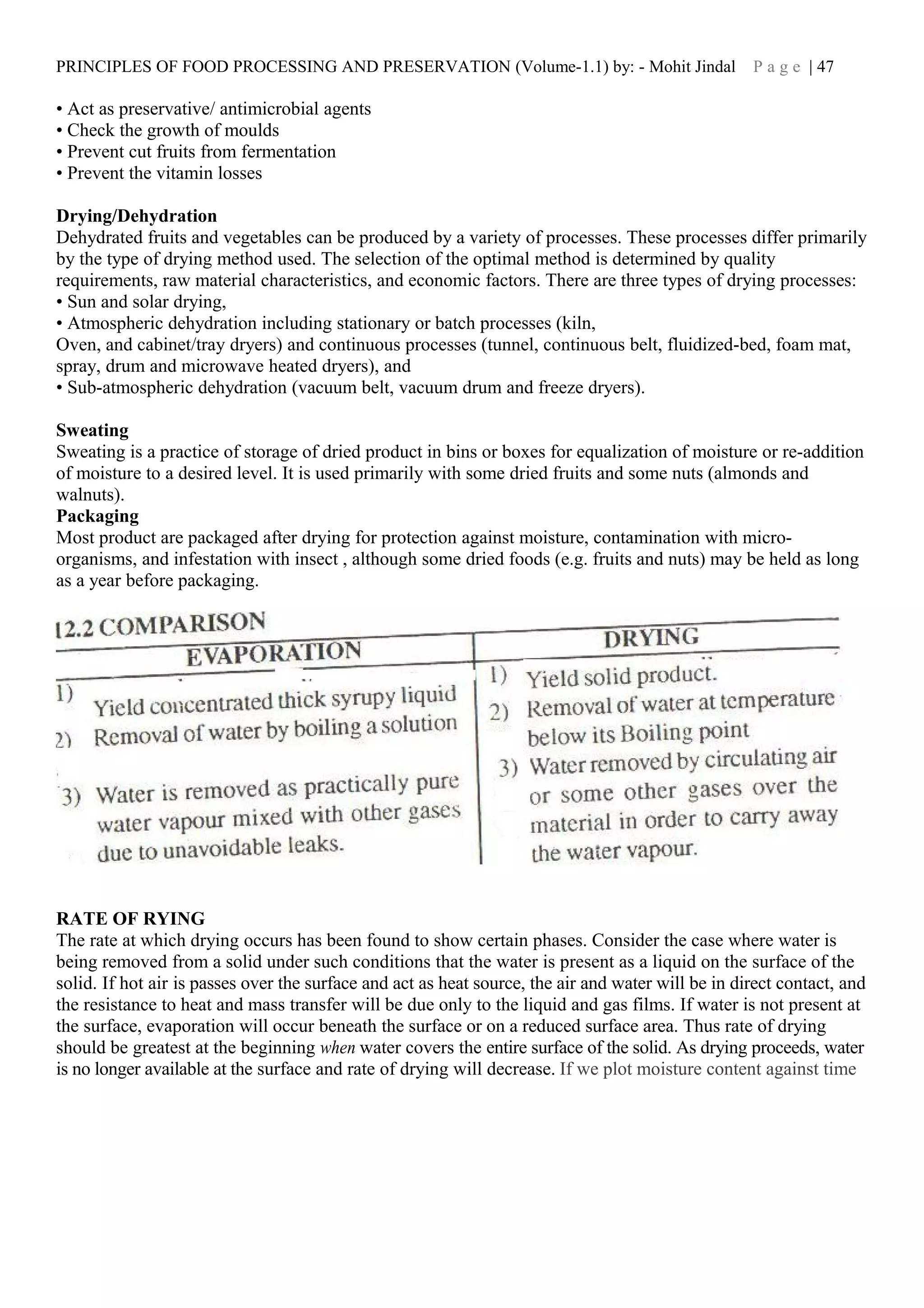 PRINCIPLES OF FOOD PROCESSING AND PRESERVATION updated | DOC