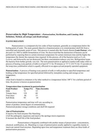 PRINCIPLES OF FOOD PROCESSING AND PRESERVATION updated | DOC