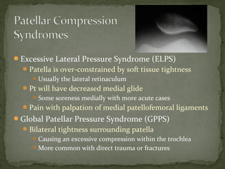 Patellofemoral Mystery: Differential Diagnosis | PPT | Death, Injury ...