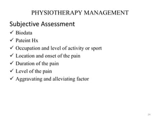 Physiotherapy management of Patellofemoral pain Syndrome | PPTX