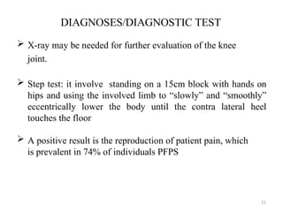 physical rehabilitation of patellofemoral syndrome | PPT