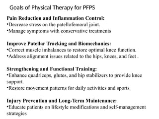 physical rehabilitation of patellofemoral syndrome | PPT