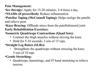 physical rehabilitation of patellofemoral syndrome | PPT