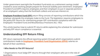 Understanding PF Return Filing Requirements | PPT