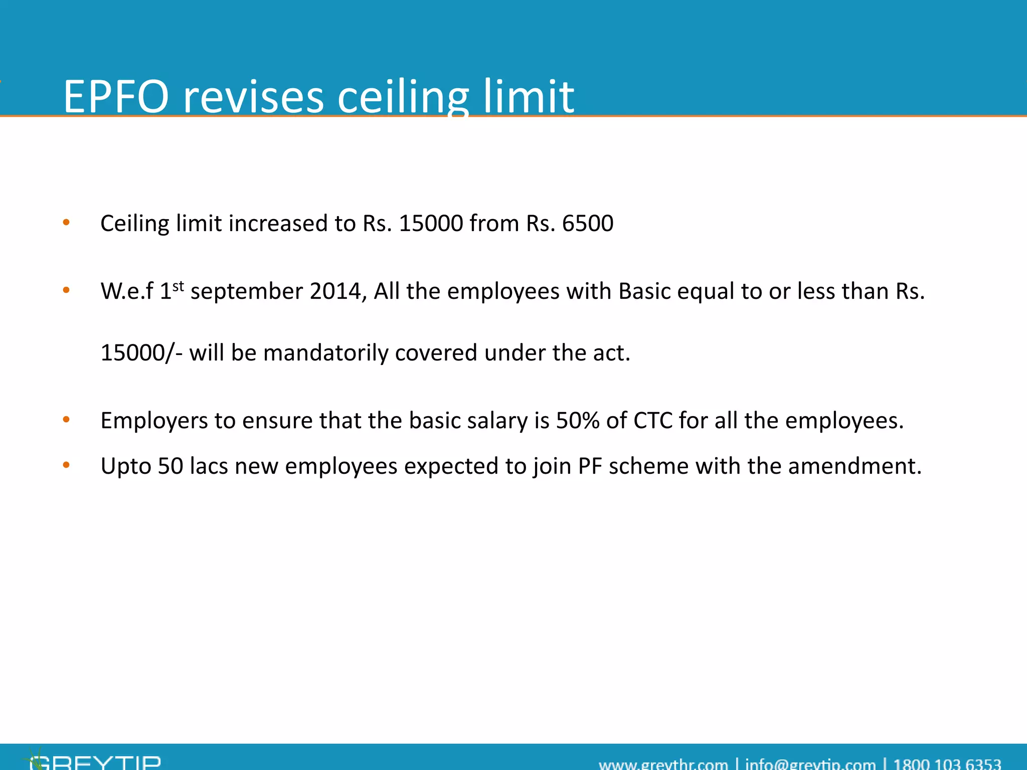 PF revised wage ceiling limit and its impact | PDF