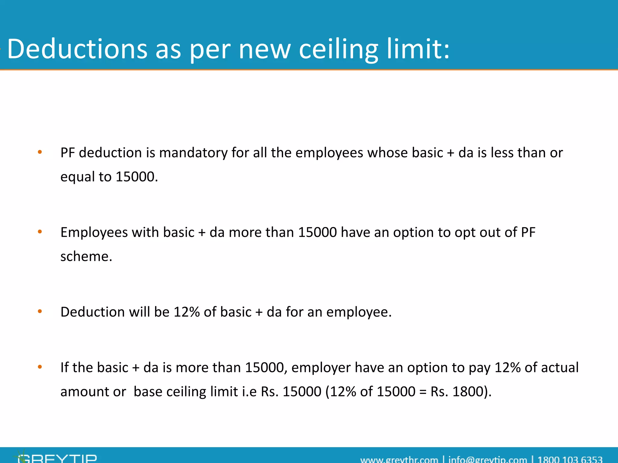 PF revised wage ceiling limit and its impact | PDF