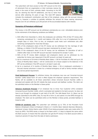 PF Scheme - It's Features & Benefits | PDF