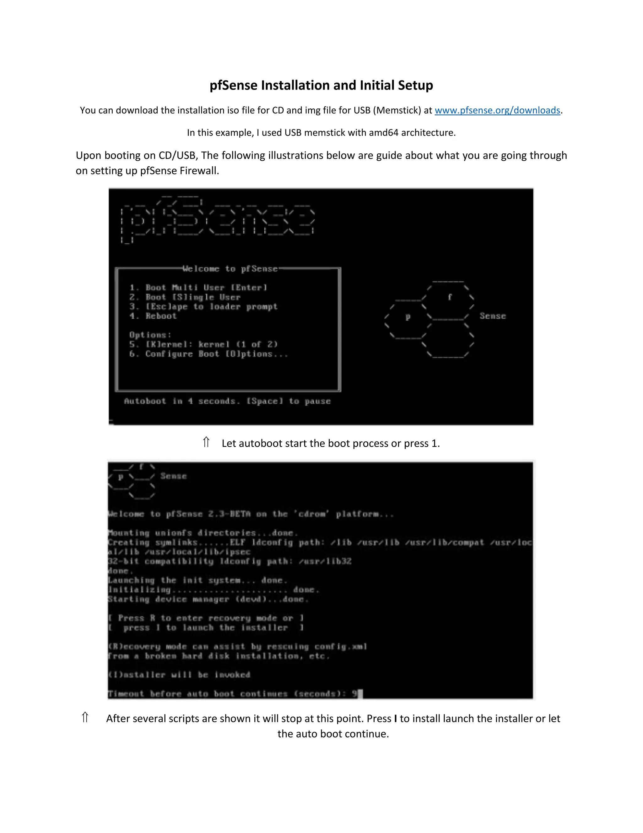 Pf sense installation and initial setup | PDF