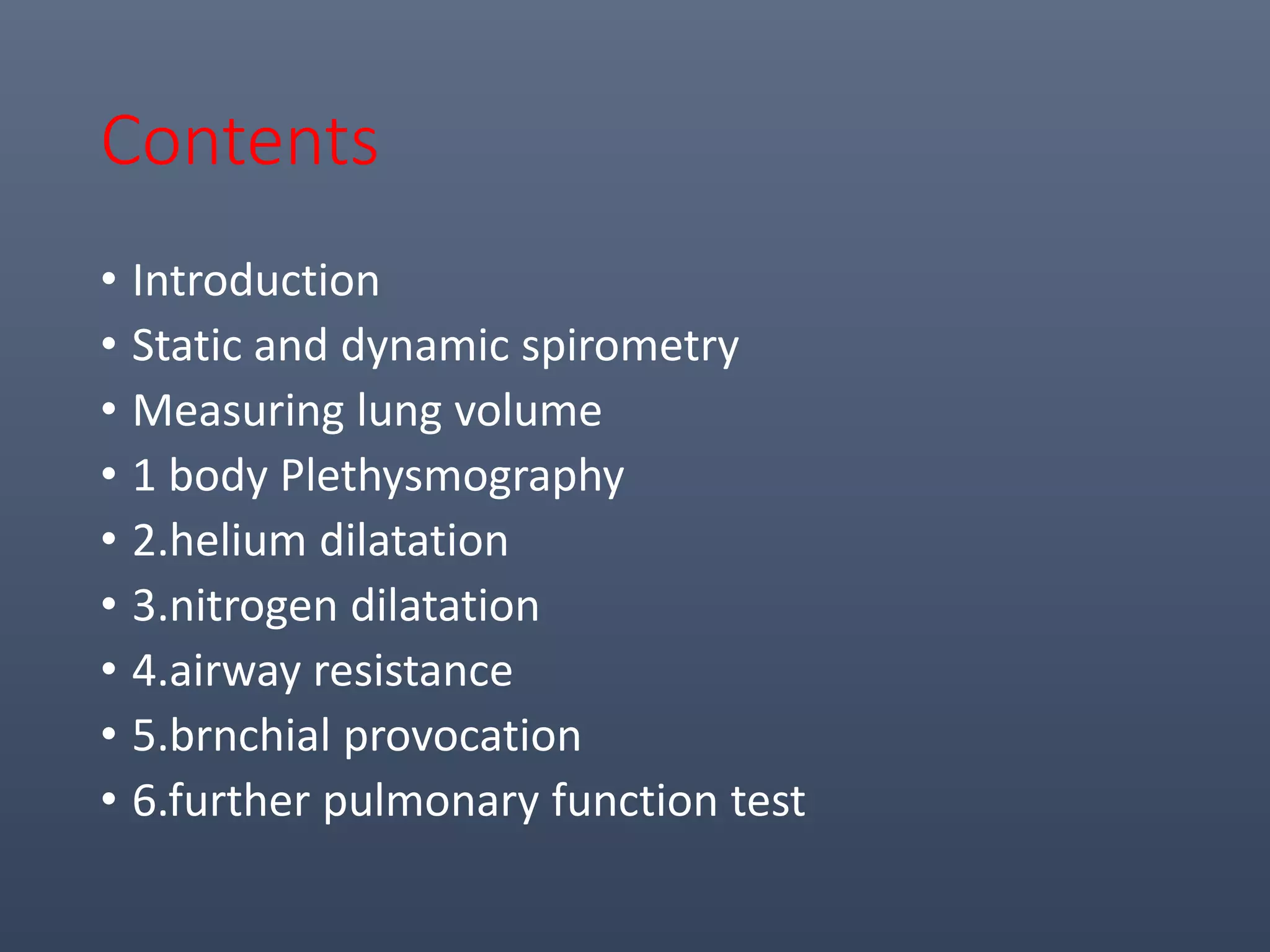 pulmonary function test | PPTX
