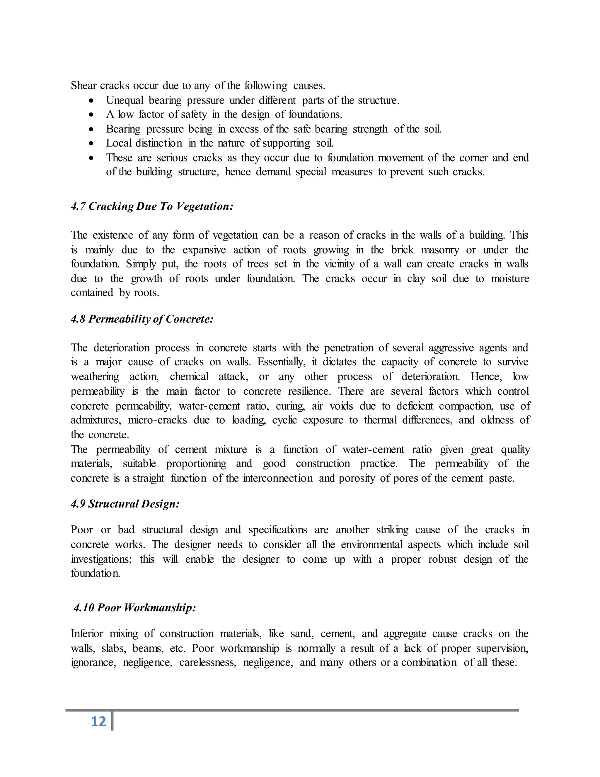 types of cracks in building | DOCX