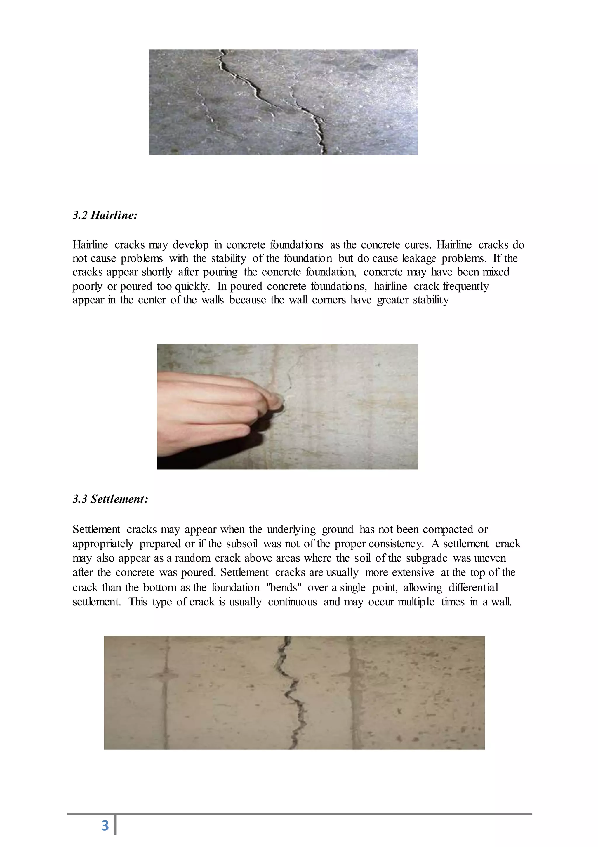 types of cracks in building | DOCX