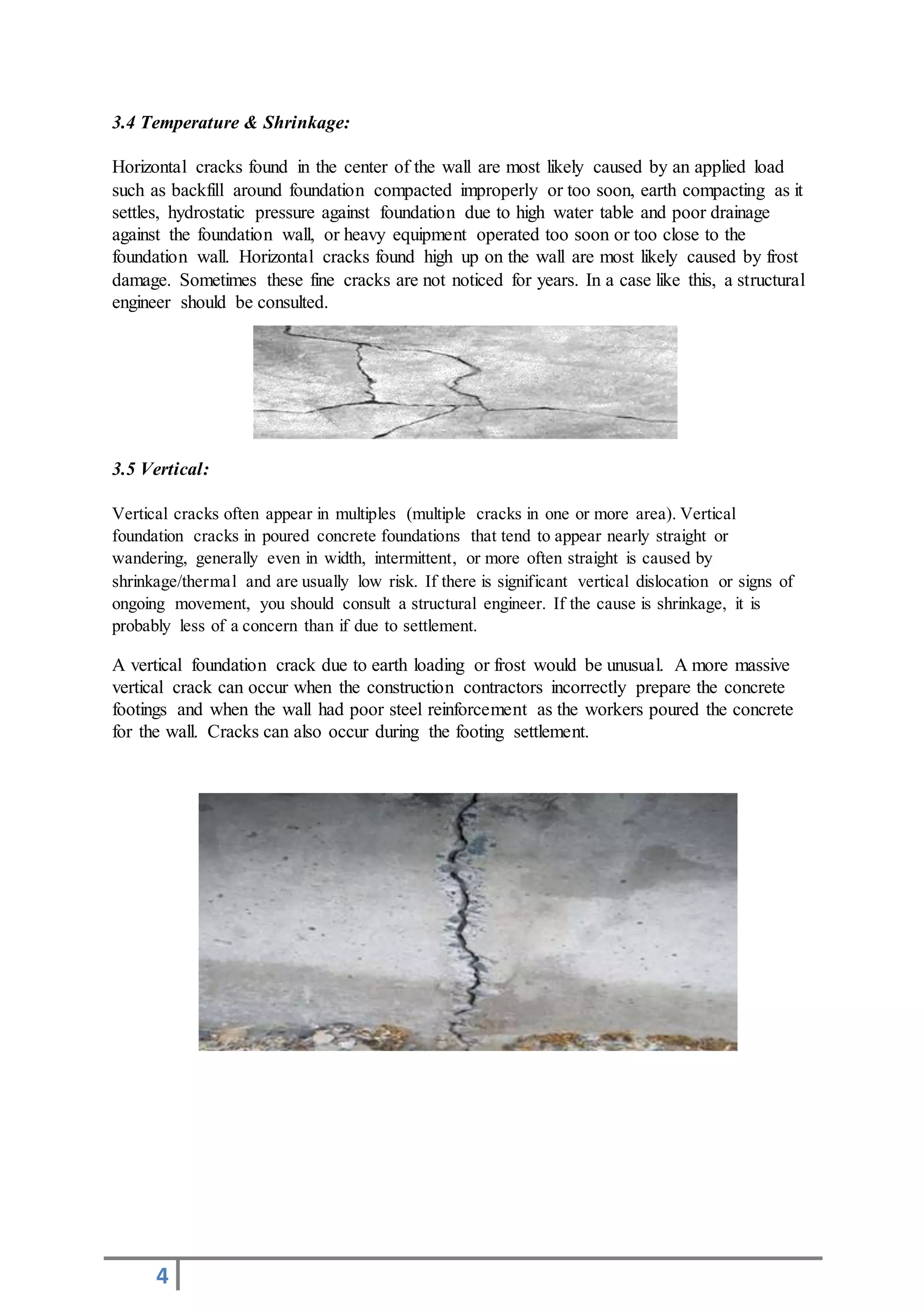 types of cracks in building | DOCX