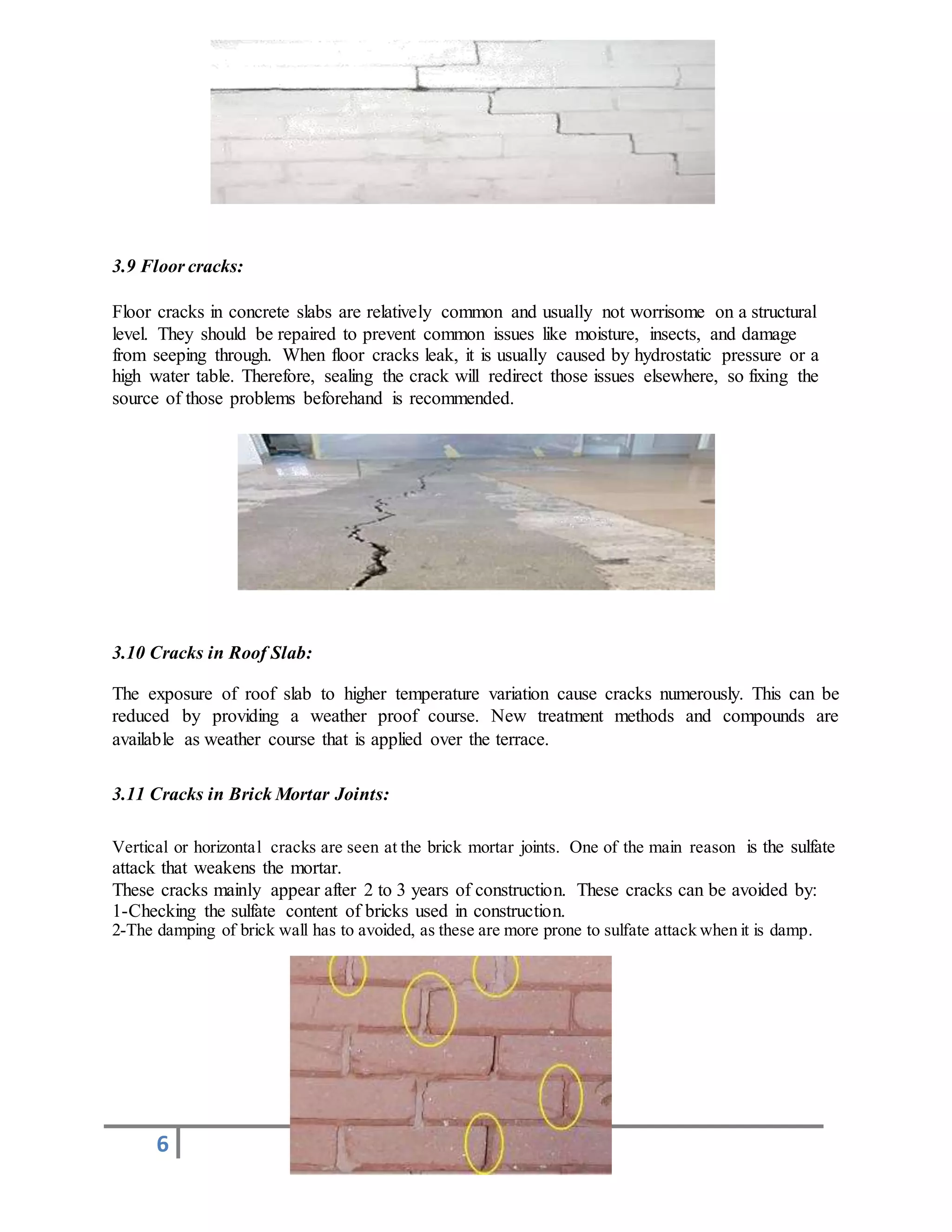 types of cracks in building | DOCX