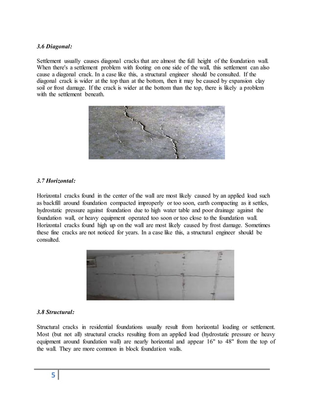 types of cracks in building | DOCX | Civil Engineering Industry ...