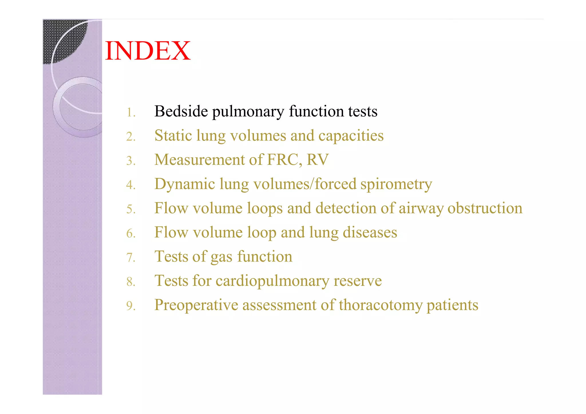 Pulmonary function tests | PPTX