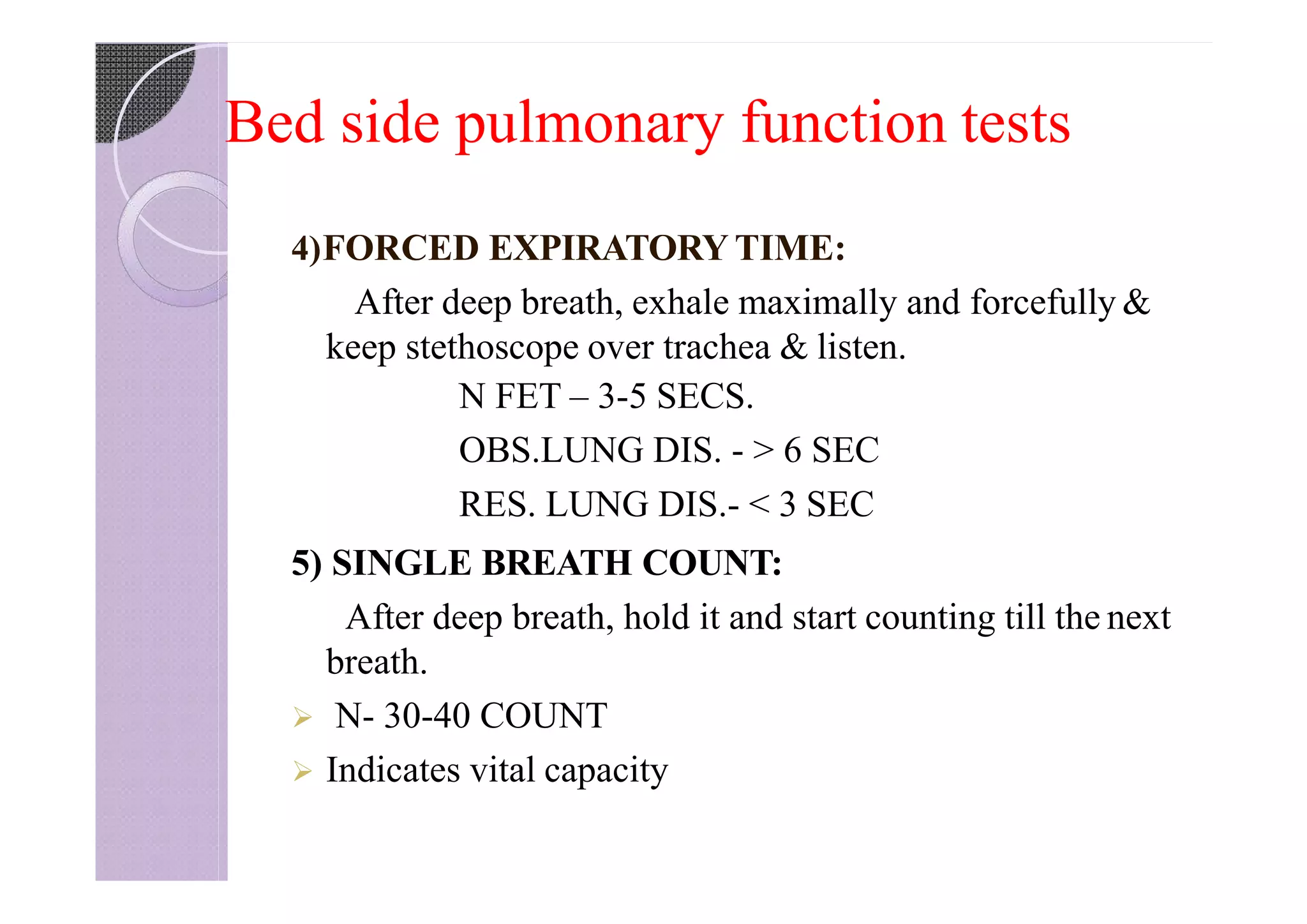 Pulmonary function tests | PPTX