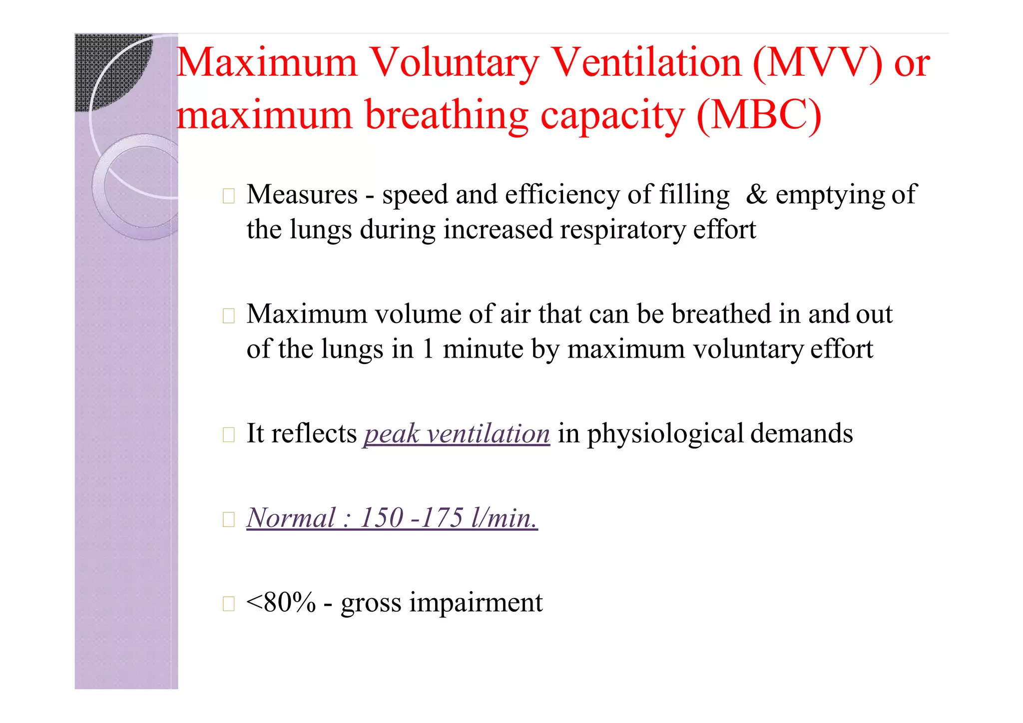 Pulmonary function tests | PPTX