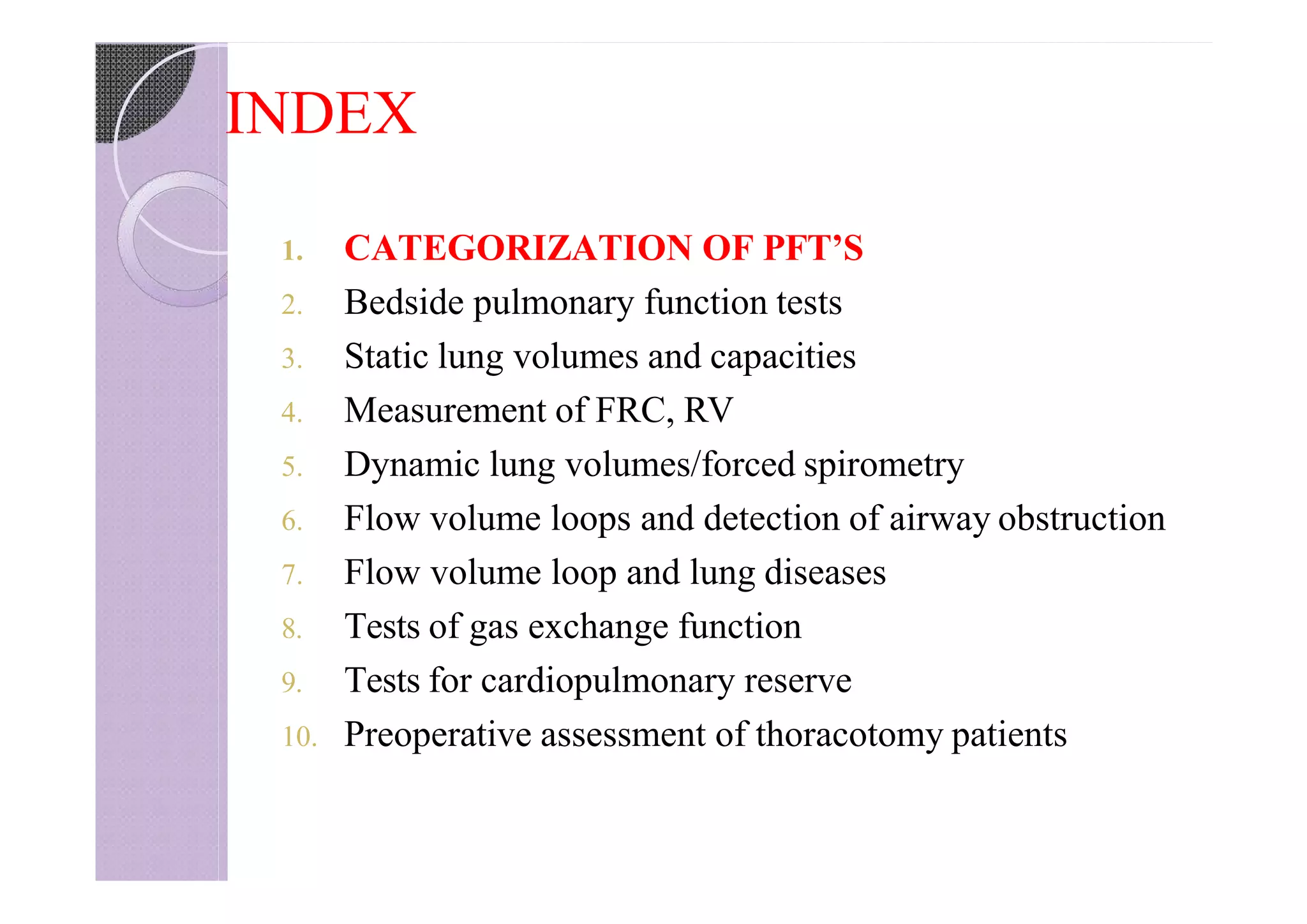 Pulmonary function tests | PPTX