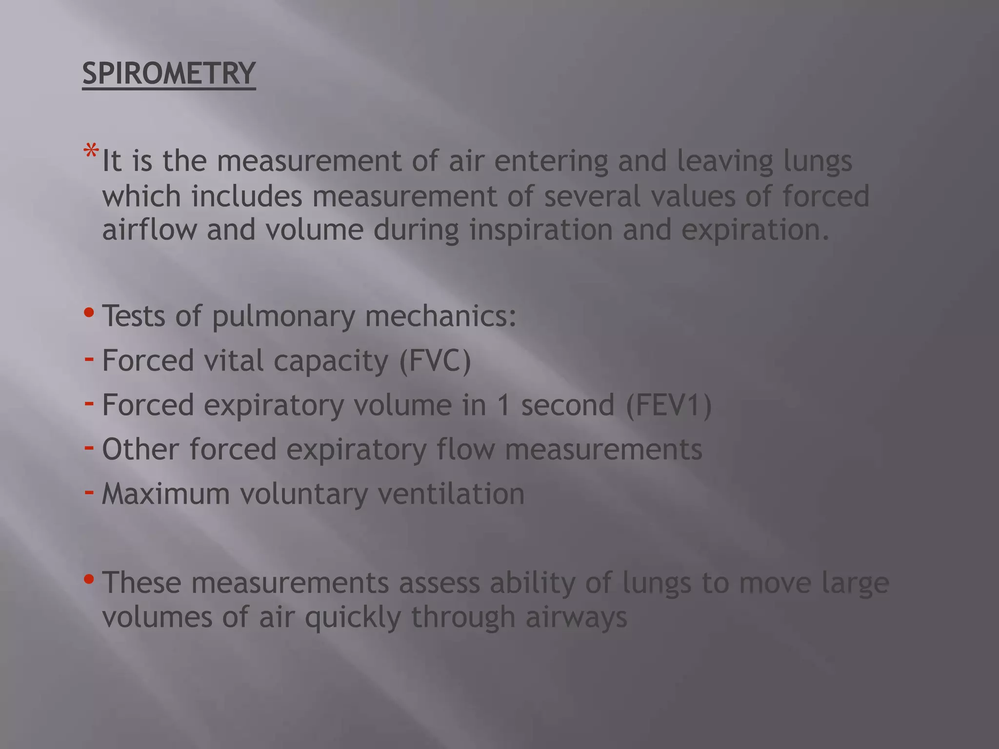 Introduction to Pulmonary function test | PPT