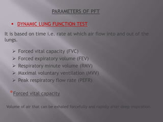 Introduction to Pulmonary function test | PPT