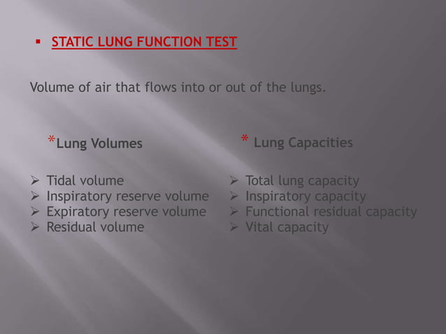 Introduction to Pulmonary function test