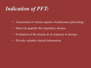 PULMONARY FUNCTION TEST | PPTX