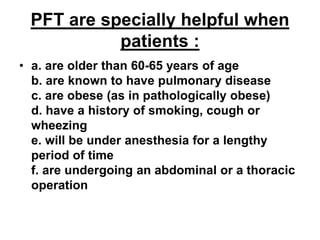 clinical approach Pulmonary function test .ppt