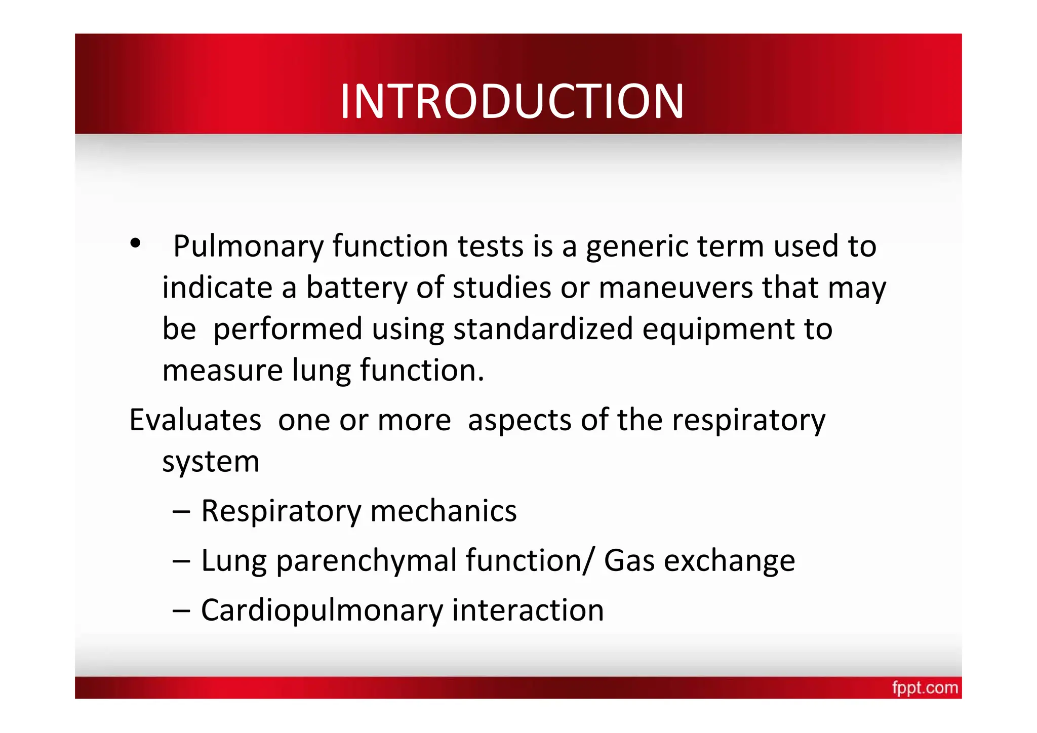 Pulmonary Function Testing Essentials for Students | PDF