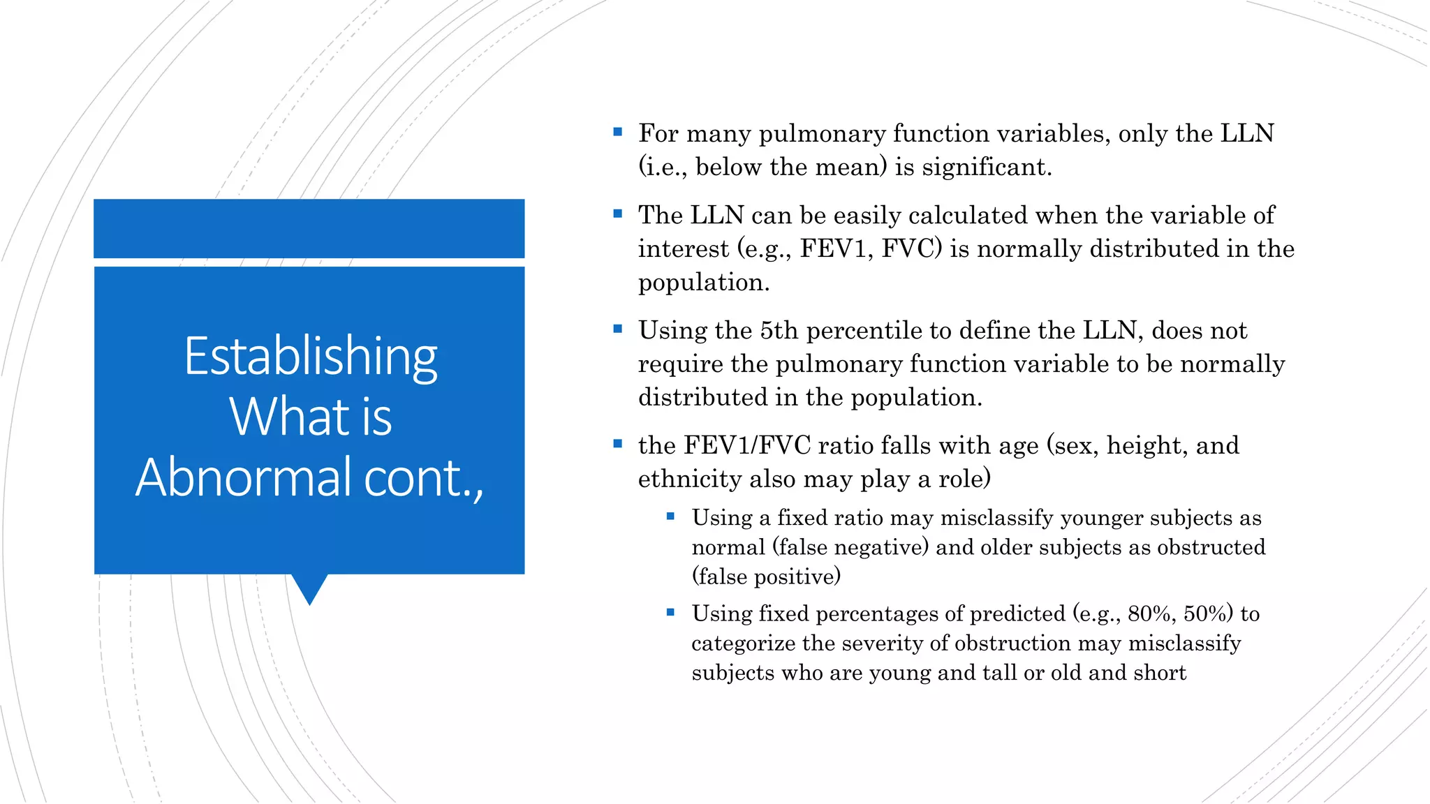 PFT Reference Values and Interpretation Strategies | PPTX