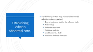 PFT Reference Values and Interpretation Strategies | PPTX