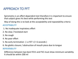 Common pulmonary functions and interpretation | PPTX