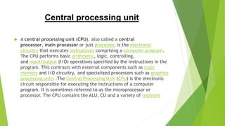 Memory Unit PPT | PPTX