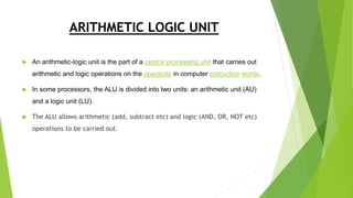 Memory Unit PPT | PPTX