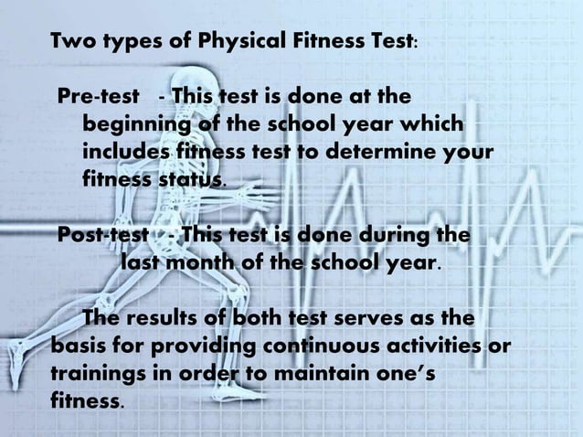 WHAT IS PHYSICAL FITNESS TEST (PFT)? | PPTX | Fitness and Exercise ...