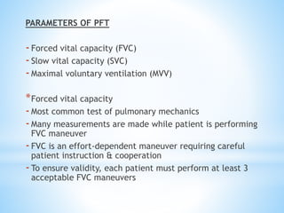 Pulmonary Function Test ppt | PPTX