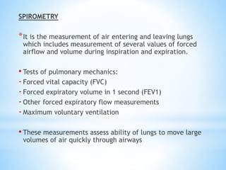 Pulmonary Function Test ppt | PPTX