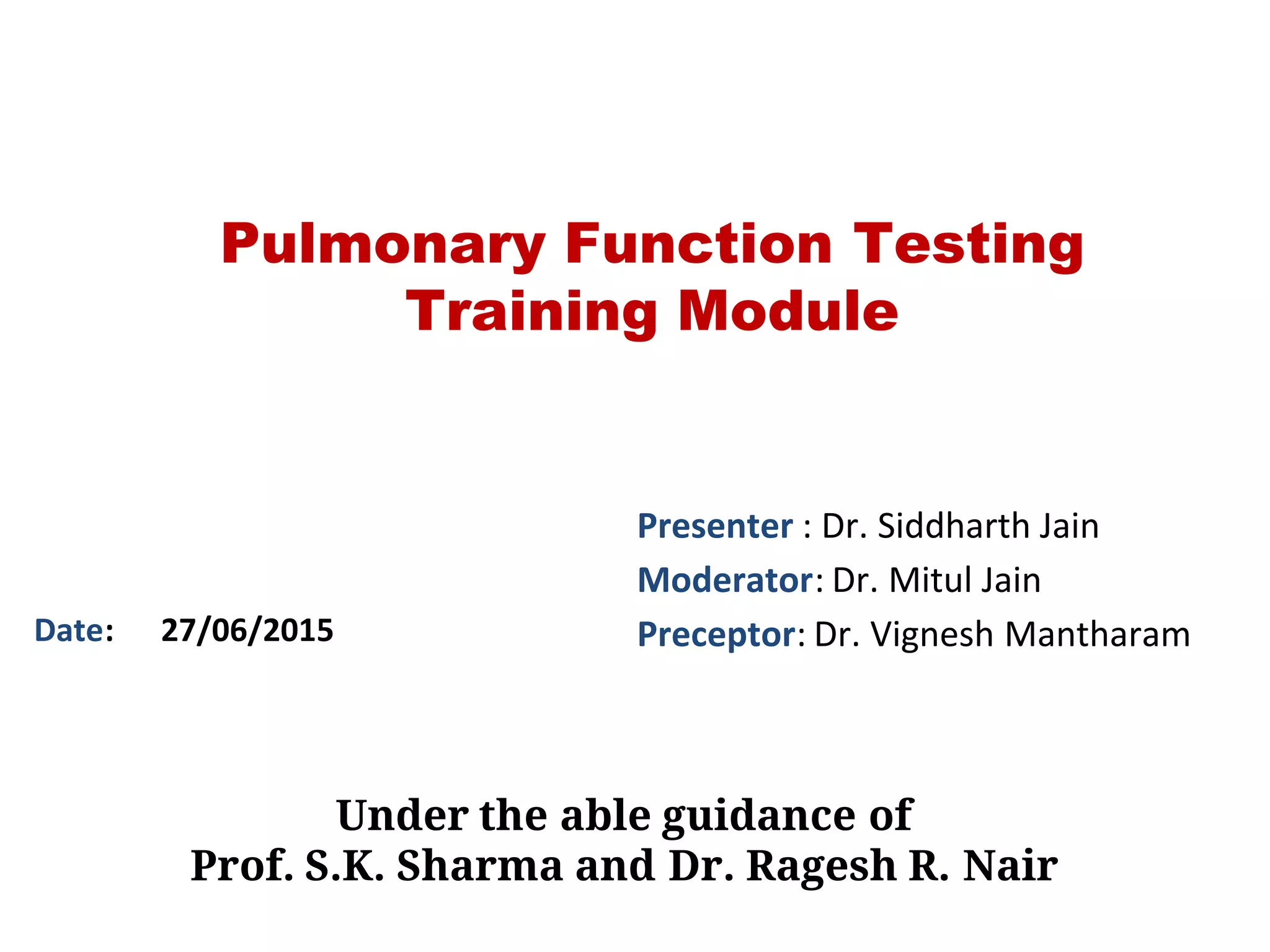 pulmonary function test | PPT