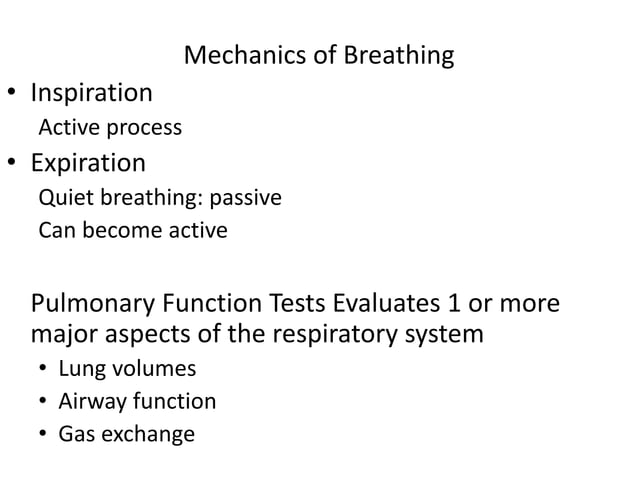 Pulmonary Function Test | PPTX | Lung and Respiratory Health | Diseases ...