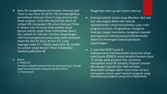 Jenis dan proses interupsi | PPTX