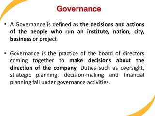 Project Governance | PPT