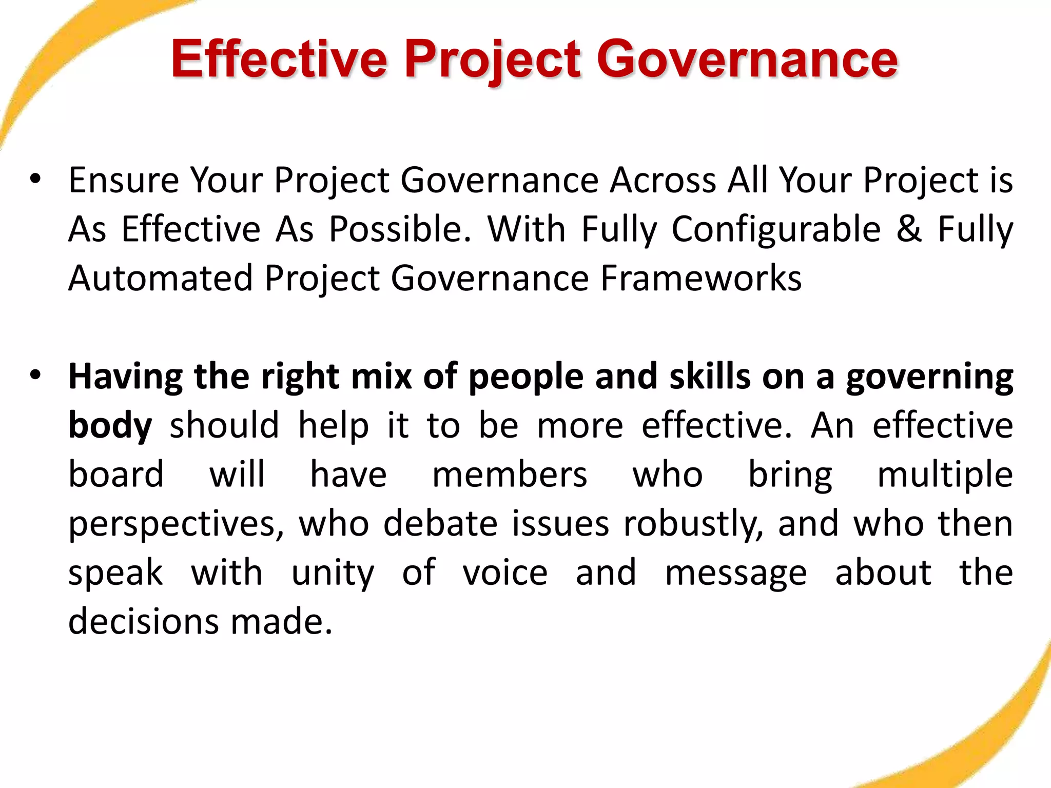 Project Governance | PPT