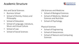 Graduate Study at the University of Aberdeen, an introduction for North American students | PPTX